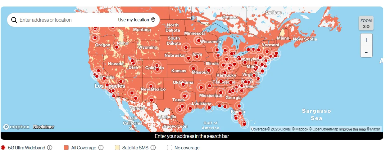 How Good is Verizon's Coverage? See the 5G & 4G LTE Map | Reviews.org